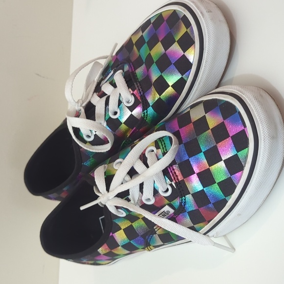 Vans | Shoes | Rainbow Checkered Vans | Poshmark